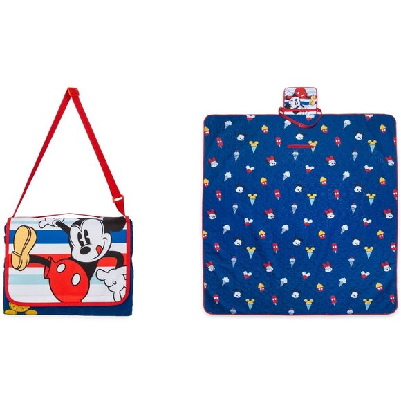 Disney | Other | Disney Store Mickey Mouse Picnic Blanket Fold Roll W ...